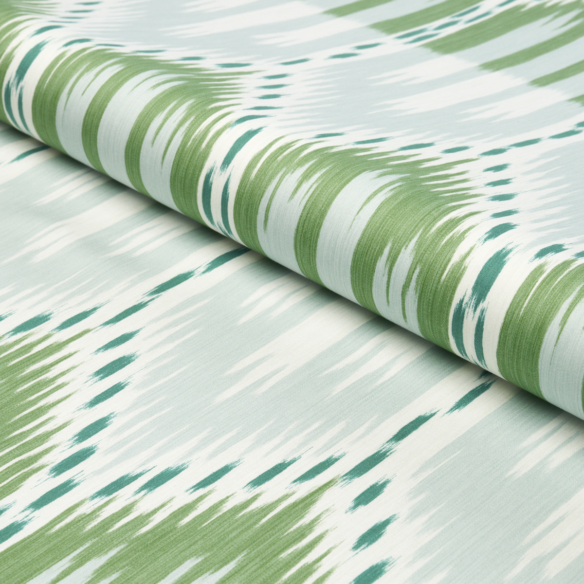Bukhara Ikat - Mineral And Leaf Fabrics | Schumacher